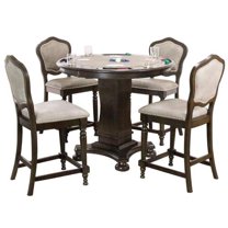 Sunset Trading Vegas 48" 5-Piece Wood Dining/Poker Table & Chairs Set ...