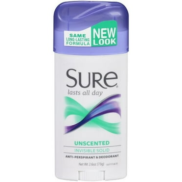 Sure Anti-Perspirant Deodorant, 3 Pack, Invisible Solid, Unscented, 2 ...