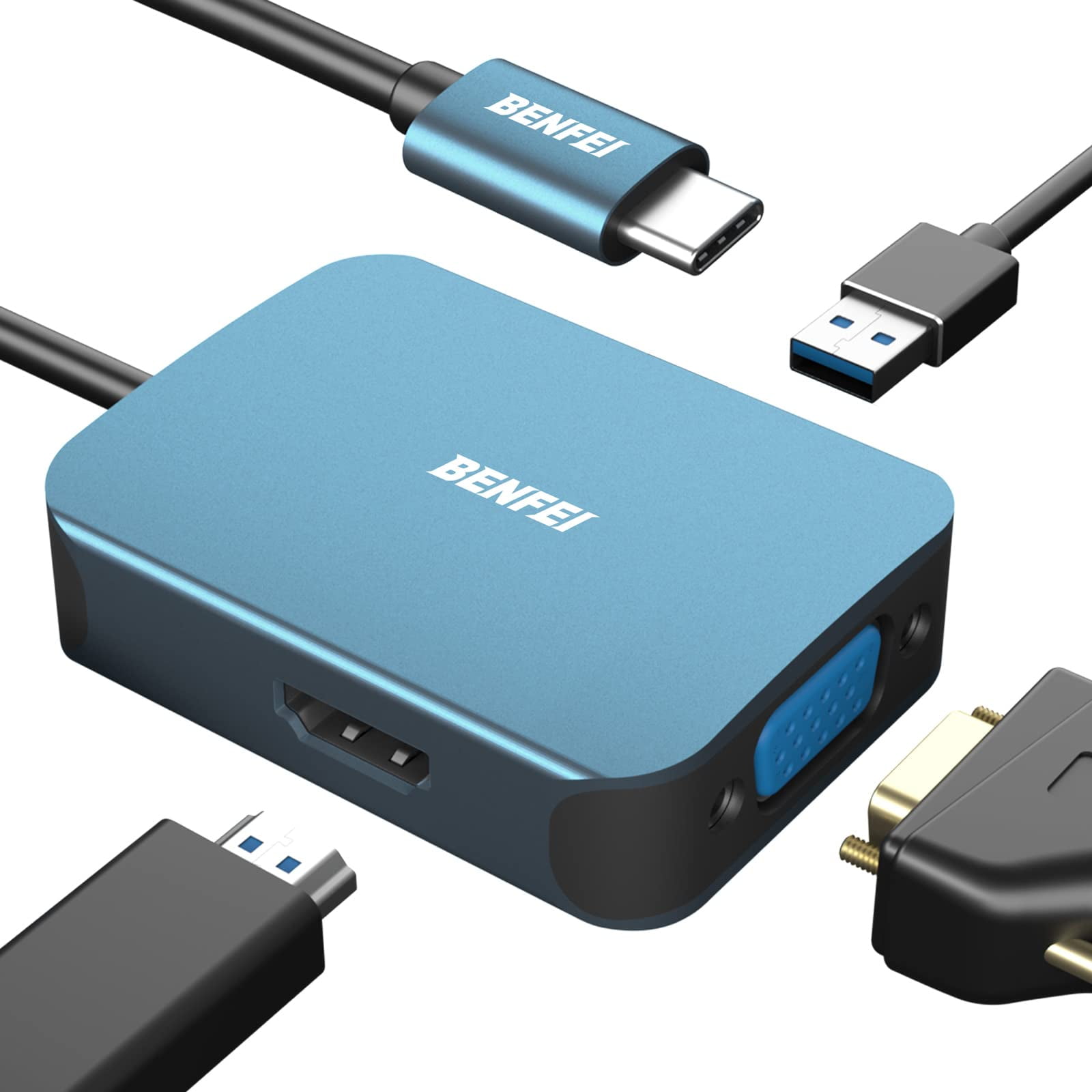 Click here for Usb C Hub  Benfei Usb Type-C To Hdmi Vga Adapter... prices