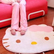 Hello Kitty Tufted Rug, 25" x 29", Cotton, White, Sanrio - Walmart.com