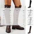 Bkhluea Women Two Tone Panel Low Block Heel Over The Knee Leather Boots ...
