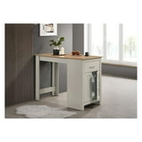 Alonzo Light Gray Small Space Counter Height Dining Table with Cabinet ...