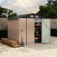 Gaderth 6x8 Ft Outdoor Storage Shed With Doors & Slooping Roof,Backyard ...