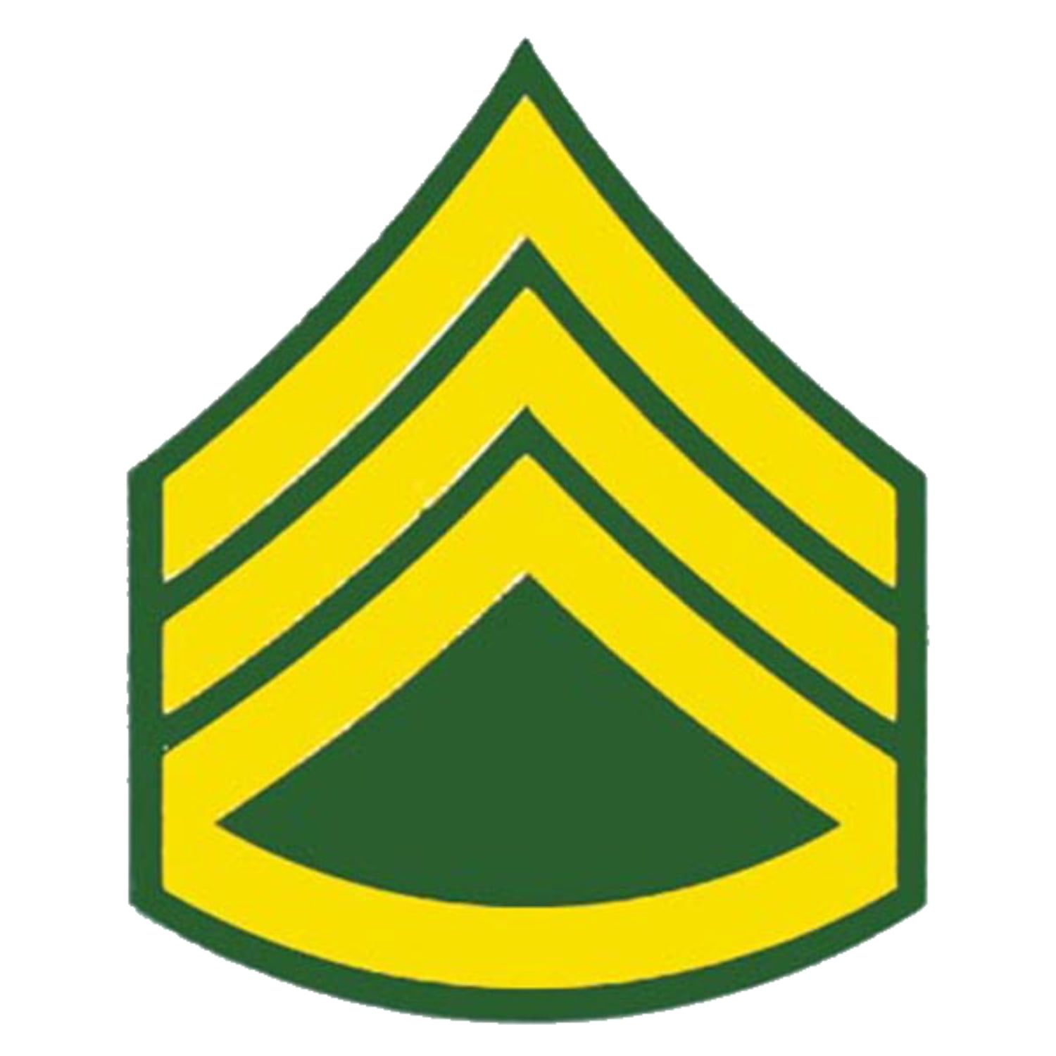 US Army E-6 SSG Rank 2 inch Staff Sergeant Decal - Veteran Owned ...