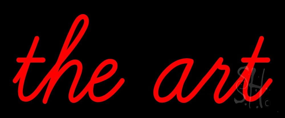 Red The Art LED Neon Sign 6 x 15 - inches, Black Square Cut Acrylic ...