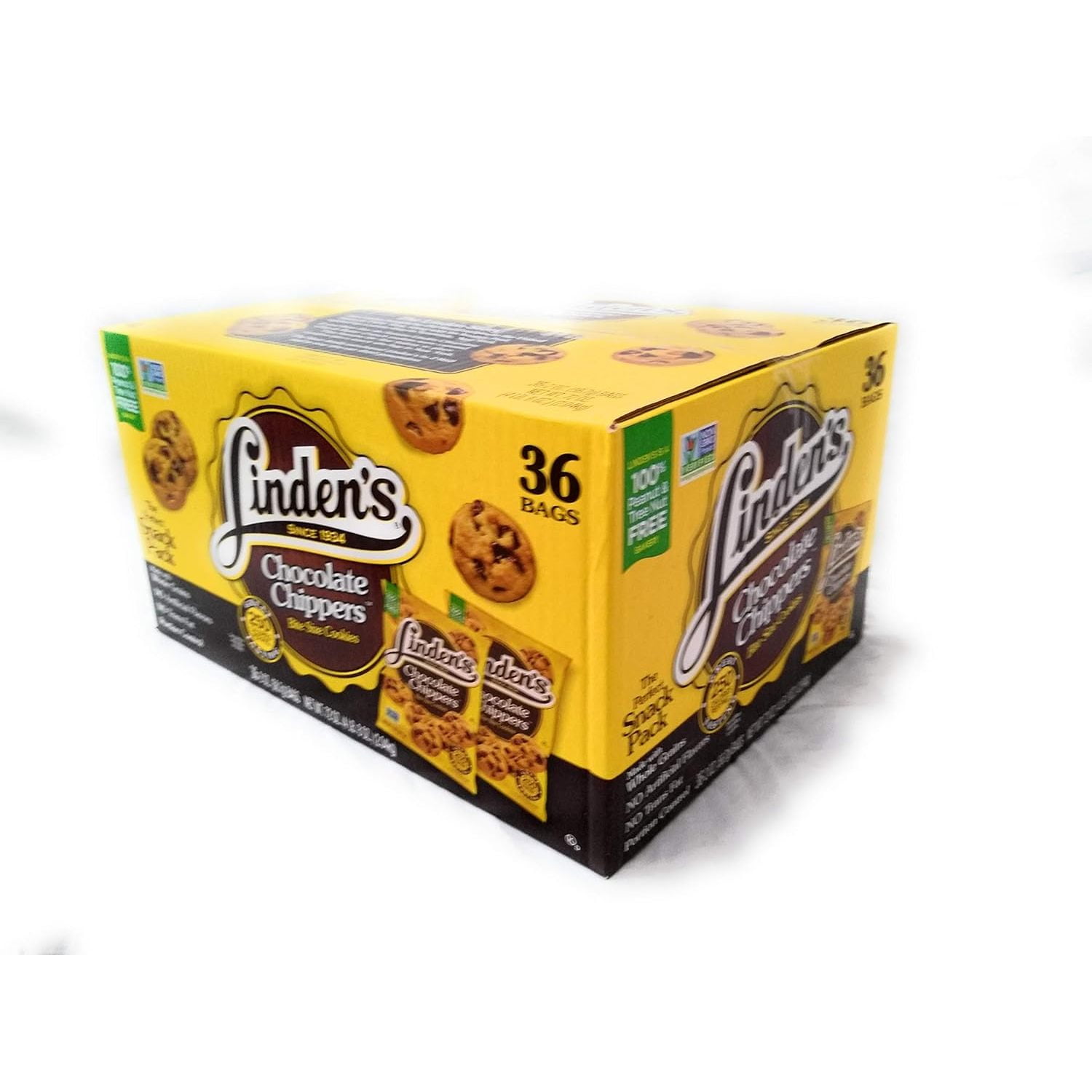 Linden's Chocolate Chippers Bite Size Cookies 36 - 2 oz Total 72oz ...