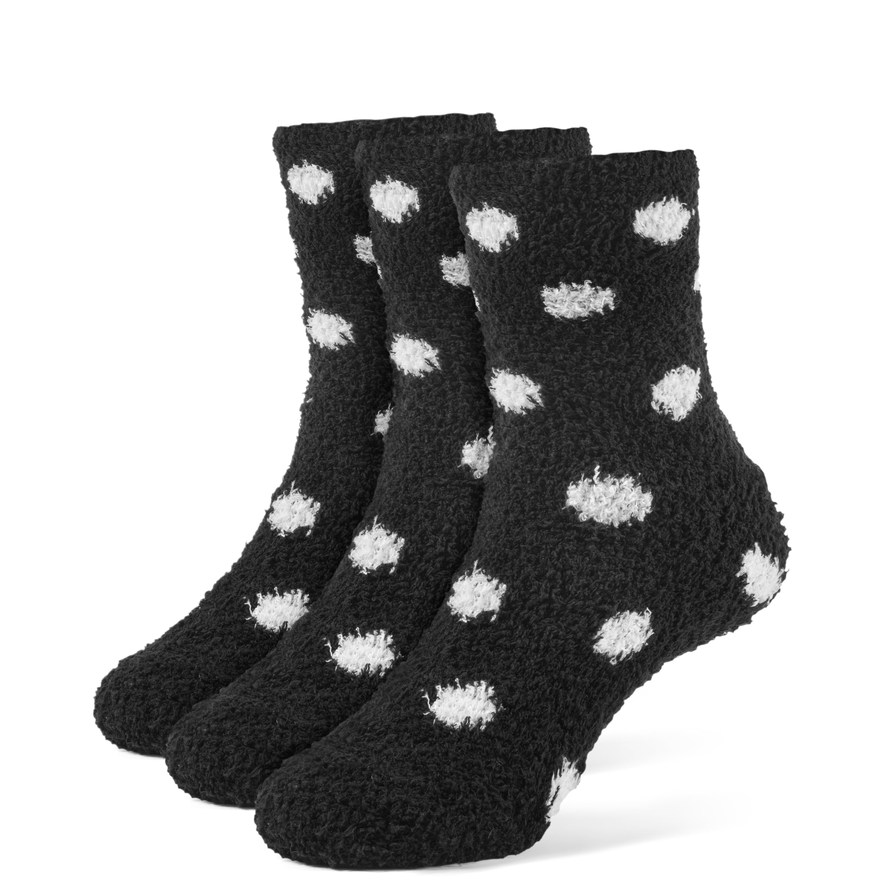 Galiva Girls' Dotted Fuzzy Quarter Cozy Socks - 3 Pairs - Walmart.com