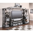 5-tier Media Tower Matte Black and Silver - Walmart.com