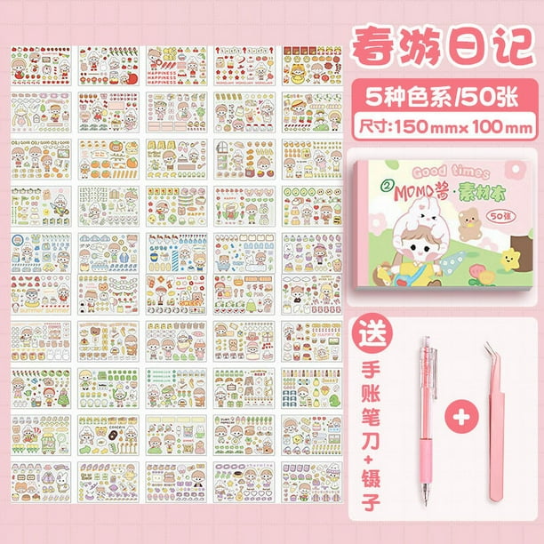 ziyahi 100 pieces of hand ledger stickers, hand ledger book stickers ...