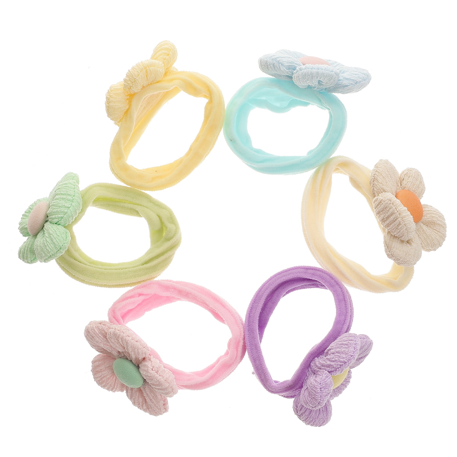 Click here for Cosmobetty 6pcs Flower Hair Strings Children Elast... prices