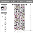 Butterfly and Frame Purple Pattern Blackout Curtains,Triple Weaved ...