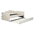 Yesfashion Twin Size Daybed with Trundle, Light And USB Port, Not Need ...