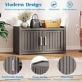 2-Tier Waterproof UV-Resistant Outdoor Shoe Storage Cabinet with ...