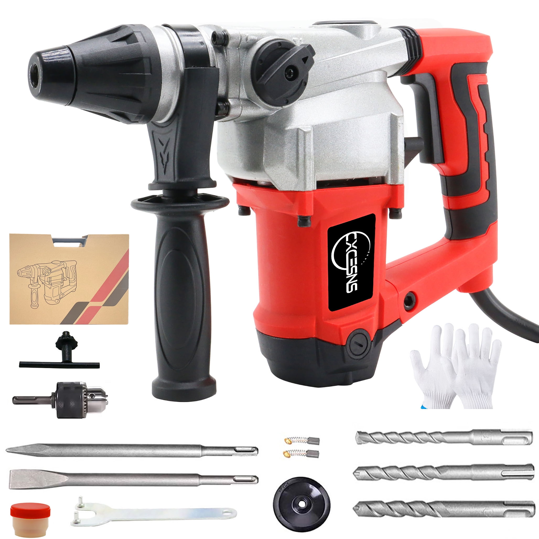 Cxcesns 1 1 4 Inch Sds Plus 13 Amp Heavy Duty Rotary Hammer Drill