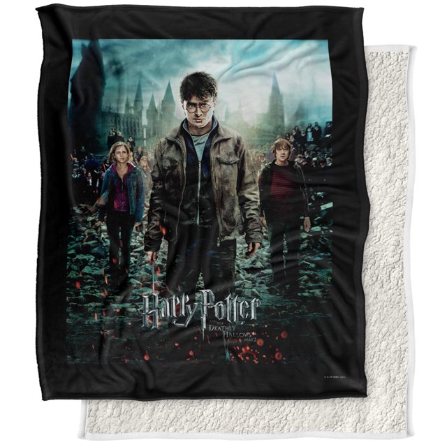 Harry Potter Blanket, 50"x60", Deathly Hallows Part 2 Poster Silky ...