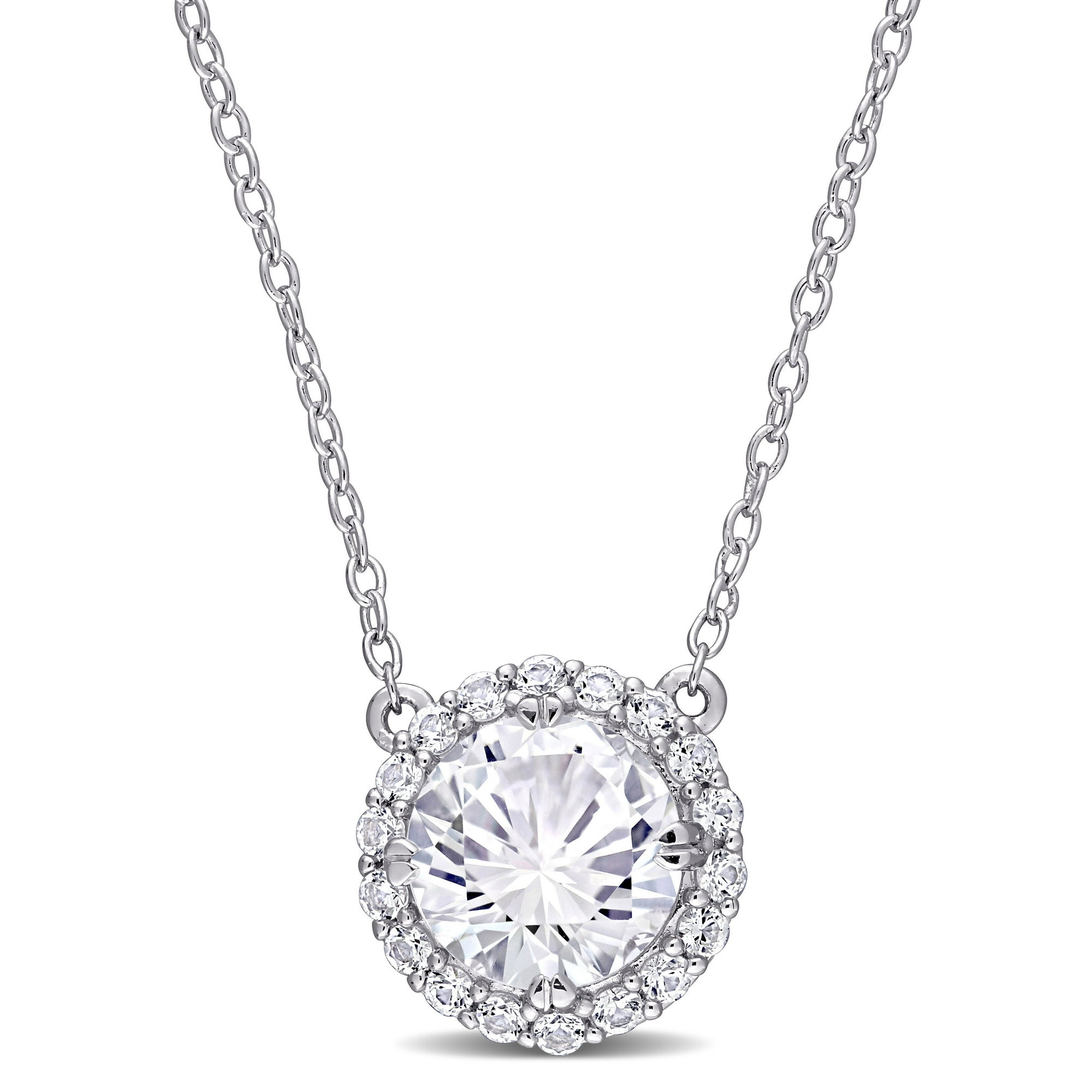 Click here for Miabella 2-3/4 Carat T. G.W. Created White Sapphir... prices