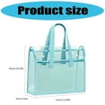 Double Layered File Organiser Carrying Bag Clear PVC Document Organiser ...