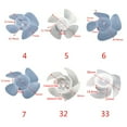 Plastic Fan Blades 4 Leaves Plastic Fan Blades Replacement Four Leaves ...