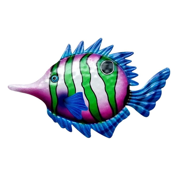 Iron fish decorations, pendant fish, wall decoration, home ornament ...