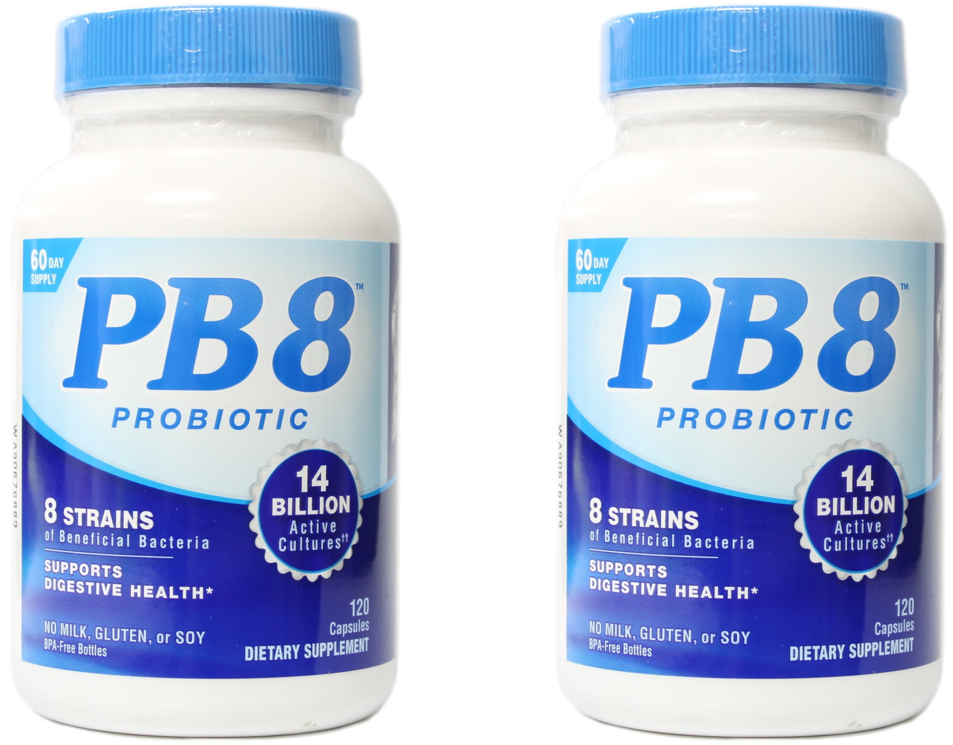 PB 8 Pro-Biotic Acidophilus 120 Caps by Nutrition Now, Pack of 2 ...