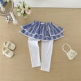 Afdoent Girls Pants Lace Trimmed Plaid Skort Pants Fashion Two Piece ...