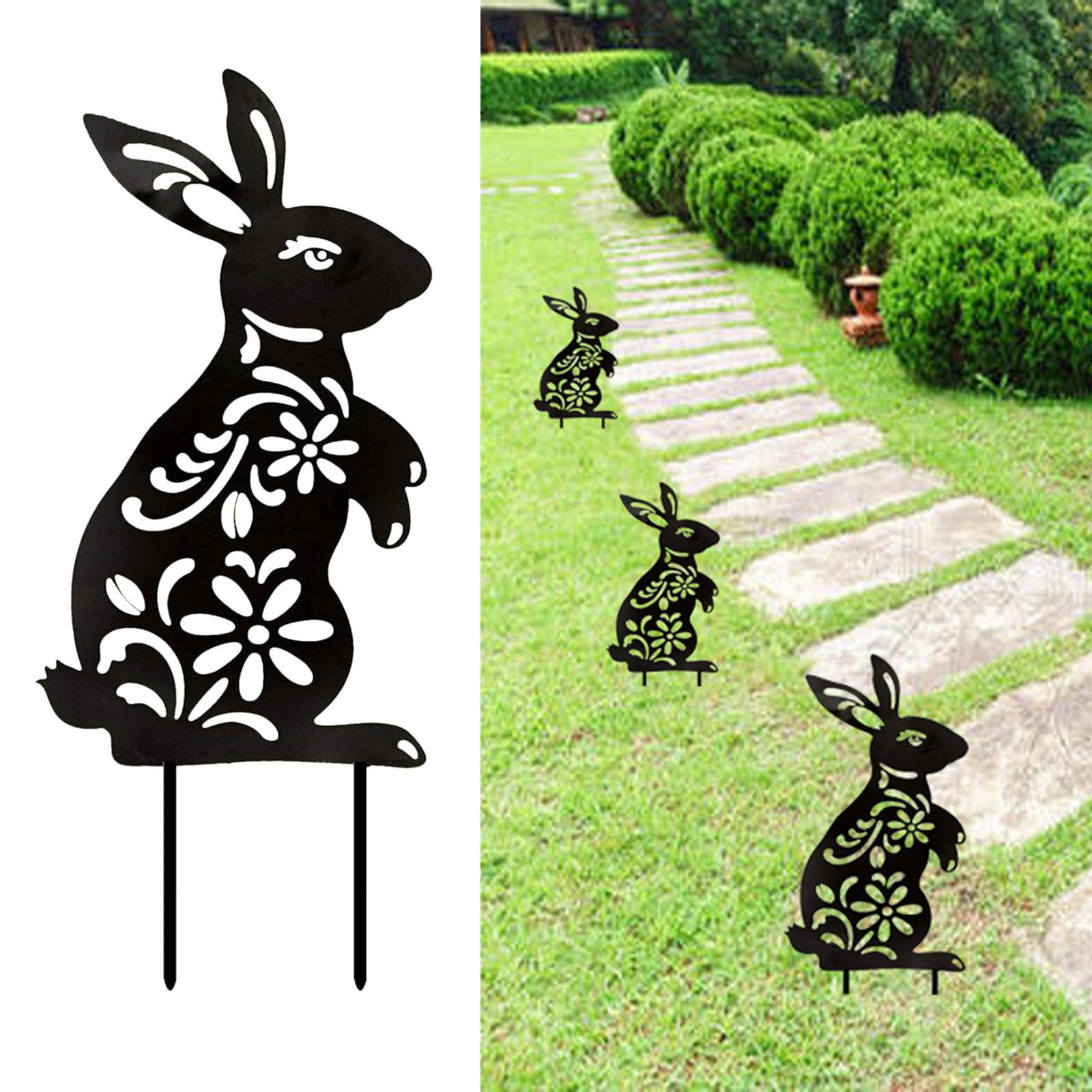 Click here for Colaxi Bunny Silhouette Garden Stake Black Bunny B... prices