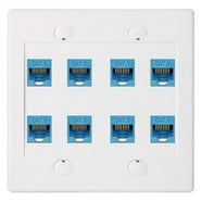 Wall plate: Double-Gang Pass-Thru Wall plate Split-Port - Walmart.com