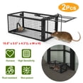 Zorpupoa 2Pc Humane Live Catch Rat Trap Cage, Galvanized Iron Rodent ...