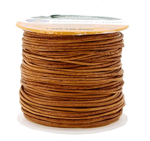 Mandala Crafts Round Cowhide Genuine Leather String Cord, Natural ...