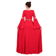IBTOM CASTLE Women Metallic Color Block Liturgical Praise Dance Dress ...