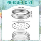 Visland Flower Jar Lid High Durability Rust-proof Metal Floral Insert Canning Grids Mason Jar ...