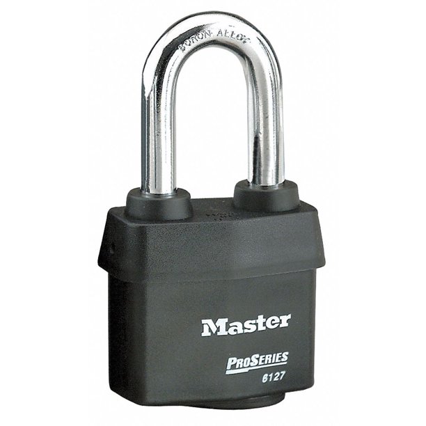 Master Lock Keyed Padlock, 7/8 in,Rectangle,Black 6127LH - Walmart.com