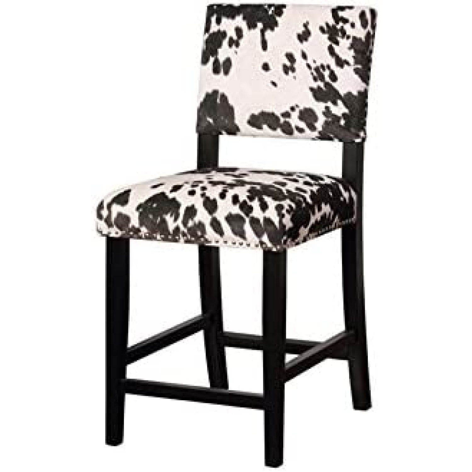 Bilot Cow Print Counter Stool in Black - Walmart.com