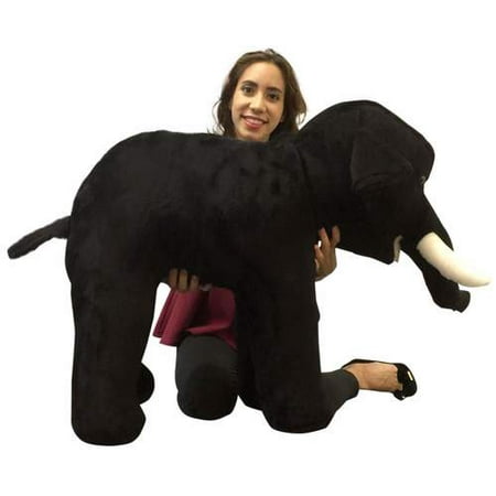 American Made Big Plush Black Elephant 36 Inches Soft Giant Stuffed ...