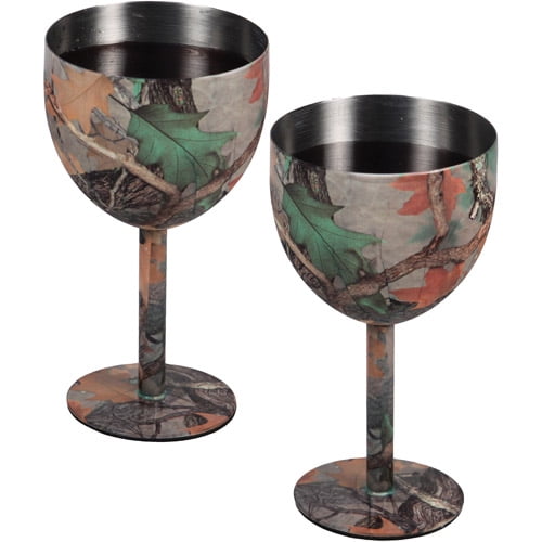 Rivers Edge Products Cb Camo Wine Glass 2 Piece Set