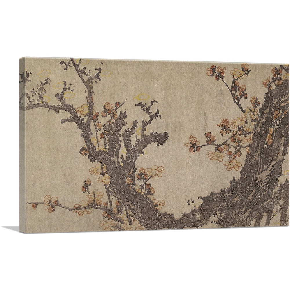 ARTCANVAS Ancient Plum Tree in Bloom 1800 Canvas Art Print by ...