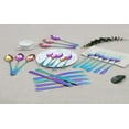 Elegantoss 24pcs Stainless Steel Iridescent Flatware Tableware Rainbow ...