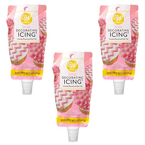Wilton Pink Icing Pouch with Decorating Tips, Multipack of 3 - Walmart.com