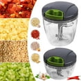 600/1000ml Manual Food Chopper Hand Pull String Vegetable Cutter Onions ...