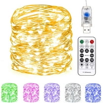 66Ft 200LED LED Decorative Fairy Lights - 16 Colors, USB Plug, Multi ...