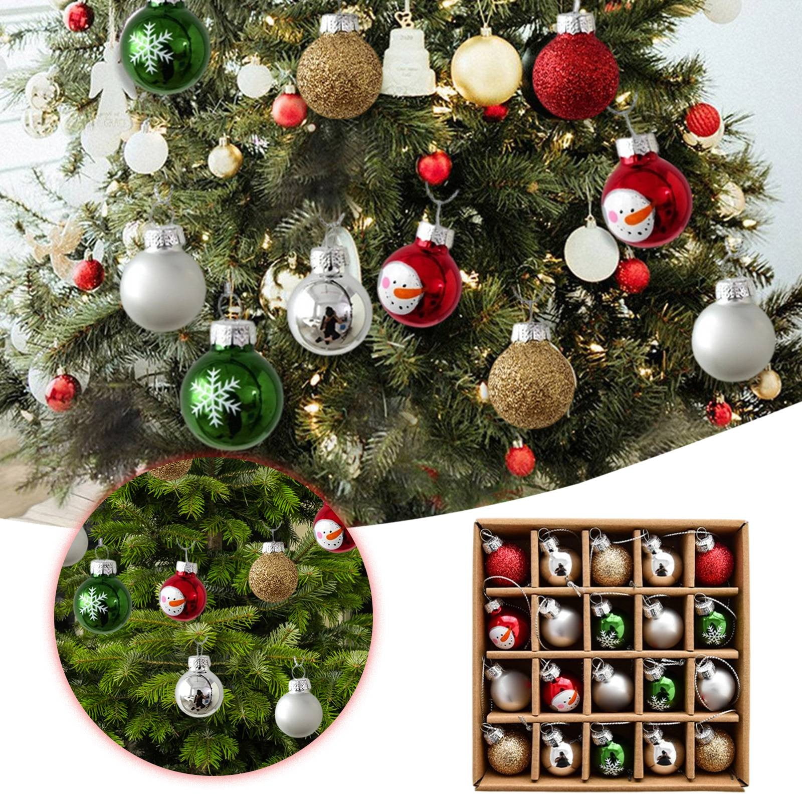 Click here for Vivavault 25cm Glass Festive Ornament Set Of 20 Ho... prices
