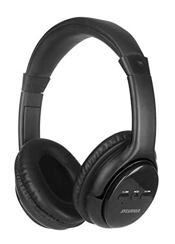 Sylvania SBT225-BLACK Bluetooth Stereo Headphones Blk - Walmart.com
