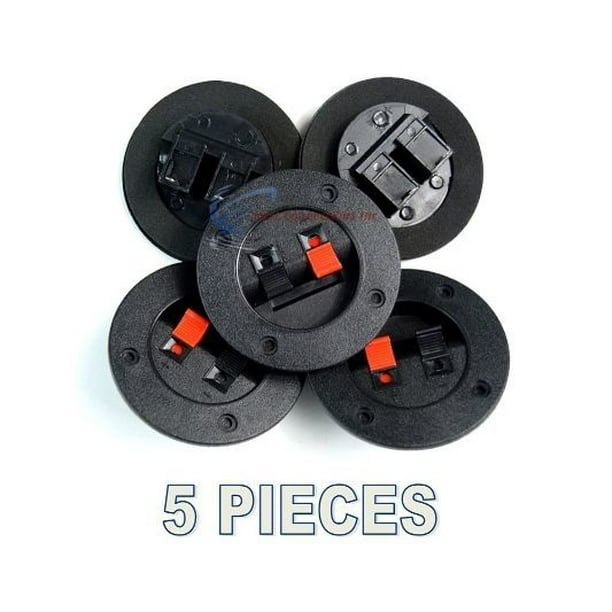 5 Pack Audiopipe Round Push Spring Terminal Cup Connector Speaker ...