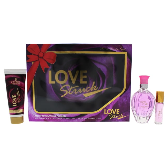 Love Struck by Cosmo Designs for Women - 3 Pc Gift Set 3.4oz EDT Spray ...