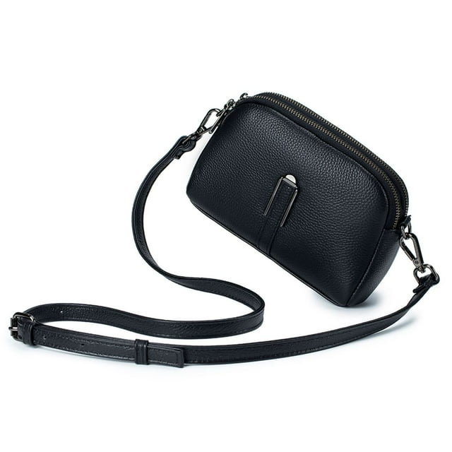 MFFOR Crossbody Bags for Women, Leather Shoulder Handbag with Adjustable Strap, Black - Walmart.com