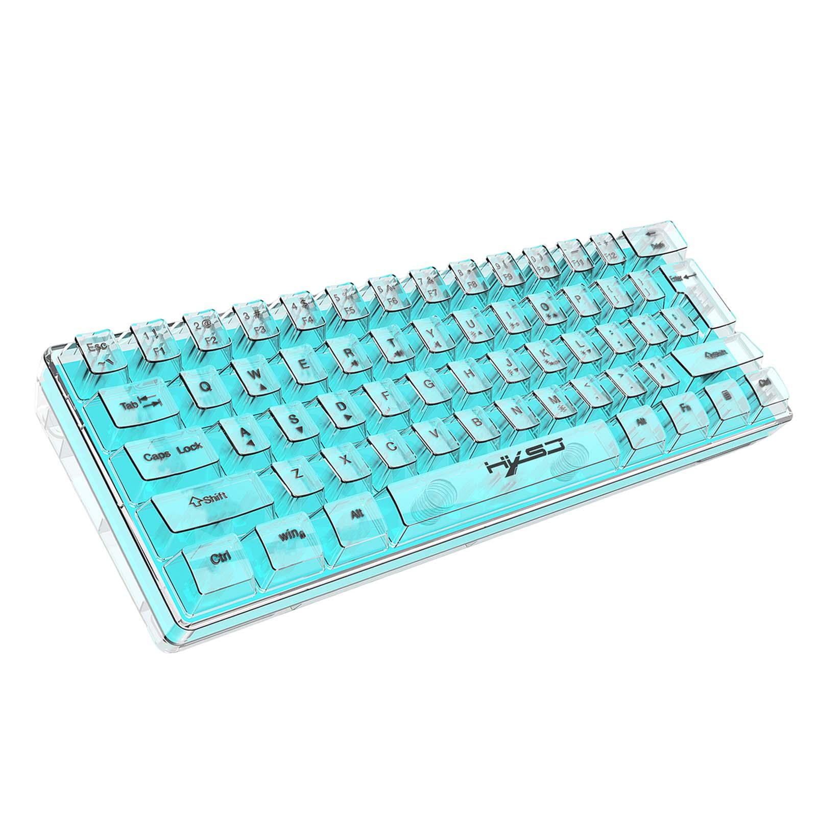 Gaming Keyboard Mechanical Keyboard 5 Speeds Adjustable 61 Keys RGB ...