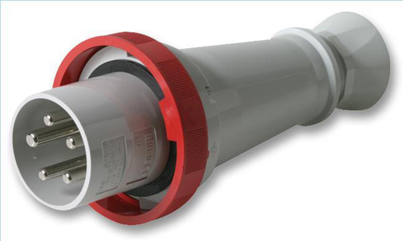 PRO POWER - 63A, 415V, Cable Mount CEE Plug, 3P+N+E, Red, IP67 ...