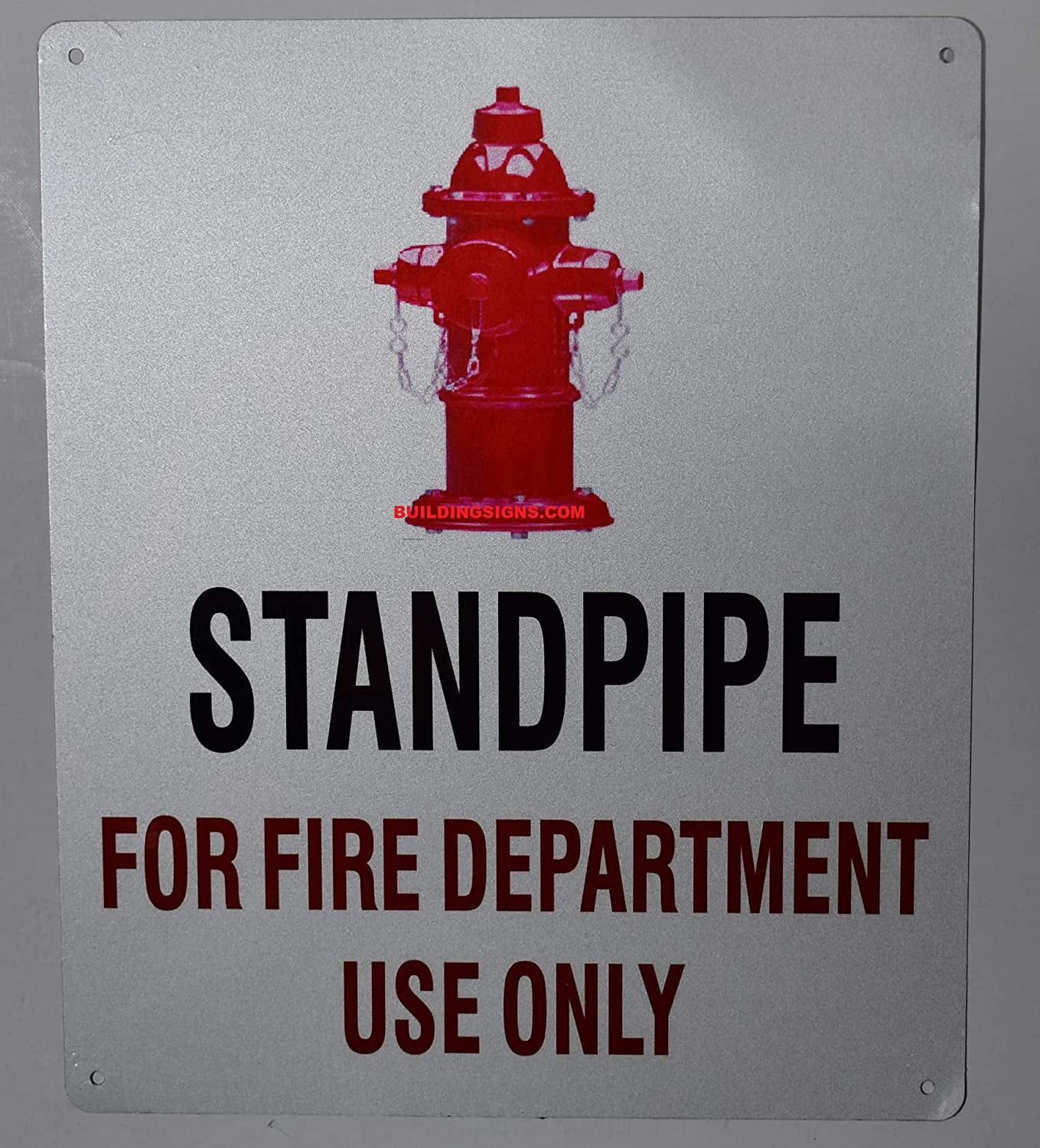 Standpipe for FIRE Department USE ONLY Sign with Image, Engineer Grade ...