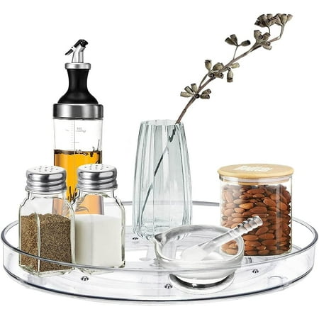 Clear Lazy Susan Organizer - 10.6 Inch Lazy Susan Turntable Organizer ...