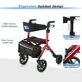 WalkMate Foldable Rollator Walker with Height-Adjustable Seat, 10 Wheels, Compact Folding Design ...